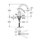 Grohe BauEdge 31233001 Kitchen Sink Mixer | Single-Lever Sink Mixer