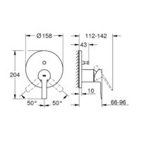 Grohe Lineare 24064001 Single Lever concealed mixer with 2-way diverter