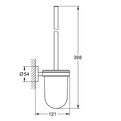 Grohe 40374001 Essentials Toilet Brush Set | Bathroom Accessories