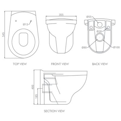 Saniton Daisy ST2199 Wall Hung Toilet | Saniton Water closet Singapore