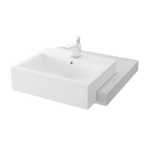 Toto LW647CJ Semi-Recessed lavatory | Bathroom Wash Basin Singapore